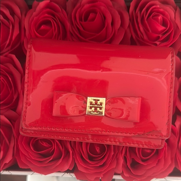 Tory Burch | Accessories | Tory Burch Red Patent Leather Card Holder ...